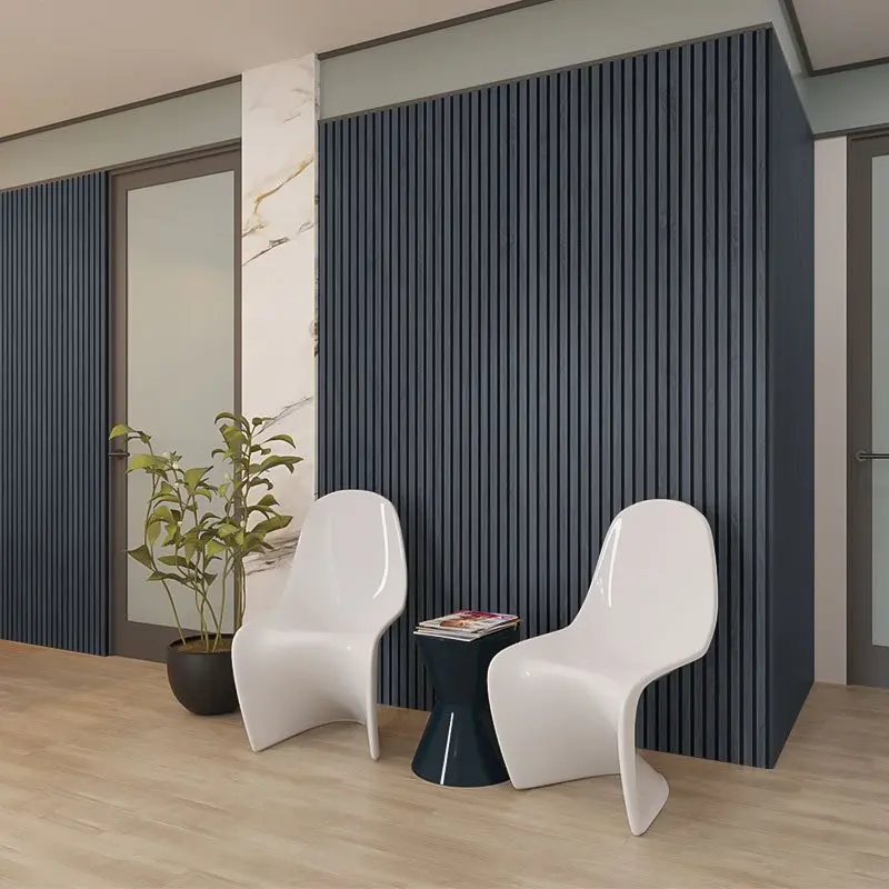 MuffleTimber | Acoustic Slat Wood Wall Panel - Ebony (Black Felt ...